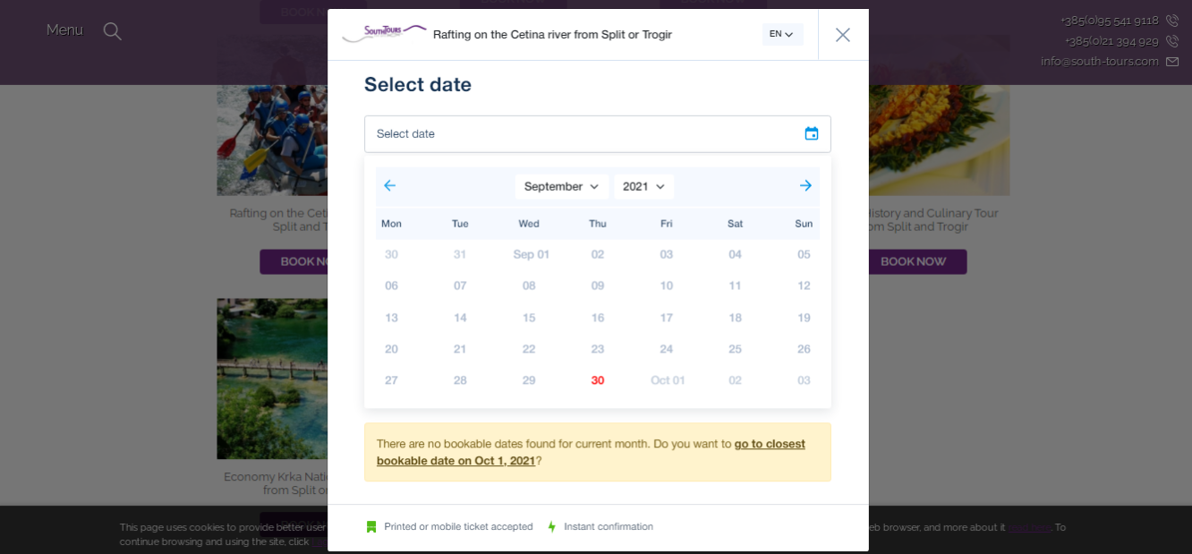 Booking Widget Integration types